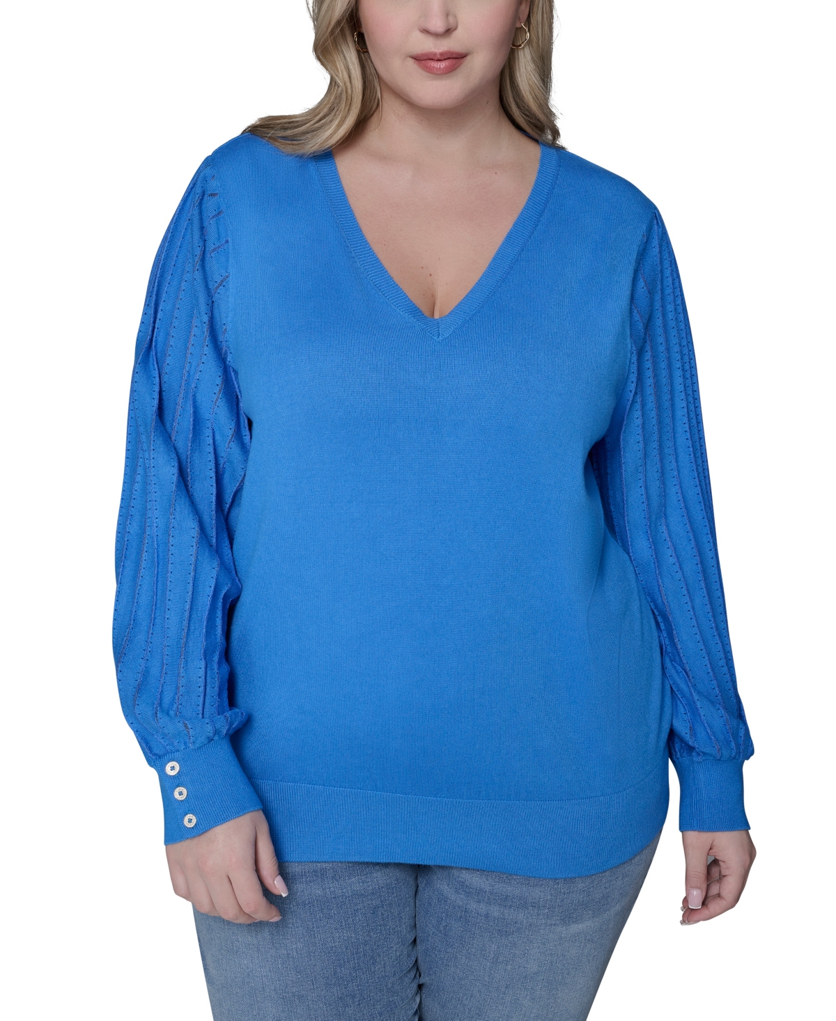Click here for Karl Lagerfeld Paris Plus Size V-Neck Long-Sleeve... prices