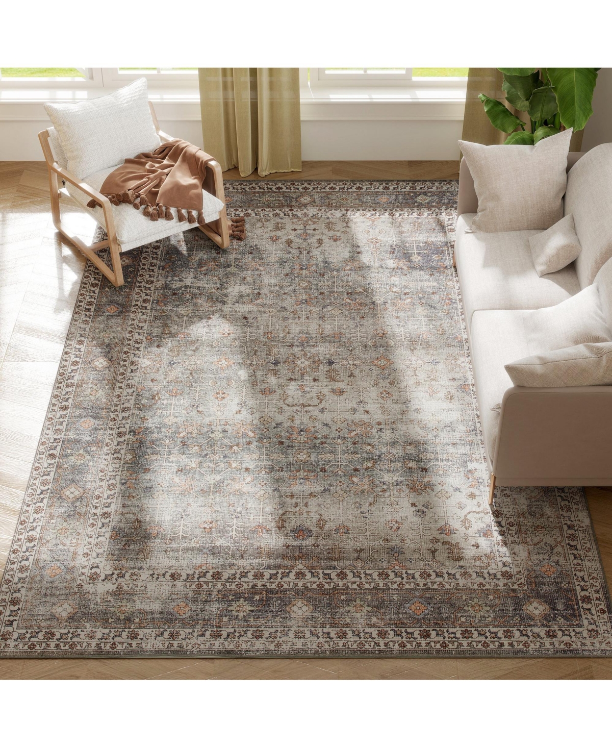 Click here for Homcom Area Rug 8x10  Machine Washable Rug for Liv... prices