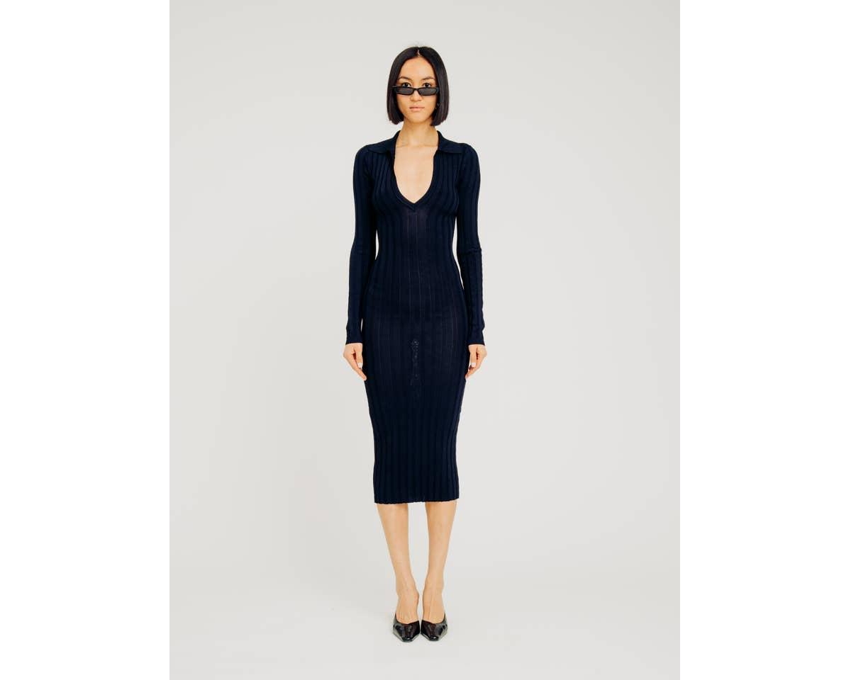 Click here for Torn By Ronny Kobo Womens Suri Dress - Navy prices