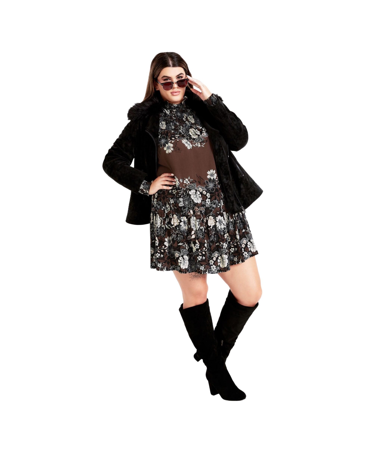 Click here for Avenue Womens Cassia Puff Sleeves Ruffle Placement... prices