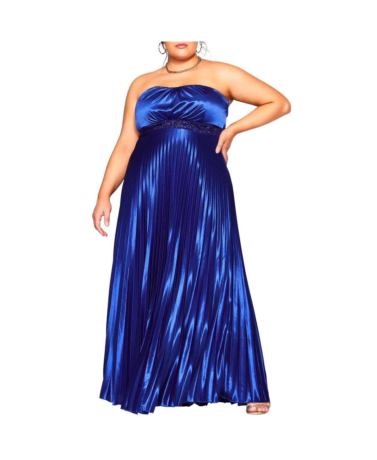 Click here for City Chic Womens Plus Size Helena Maxi Dress - Blu... prices