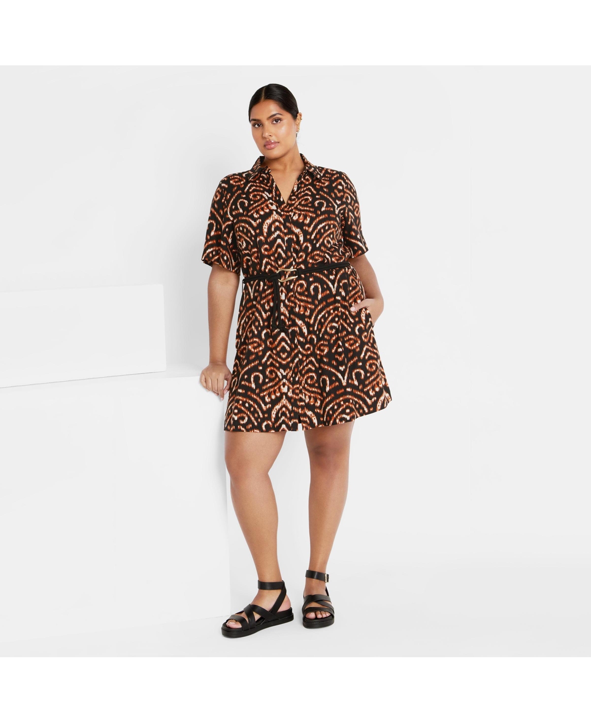 Click here for City Chic Womens Amara Print Dress - Print prices