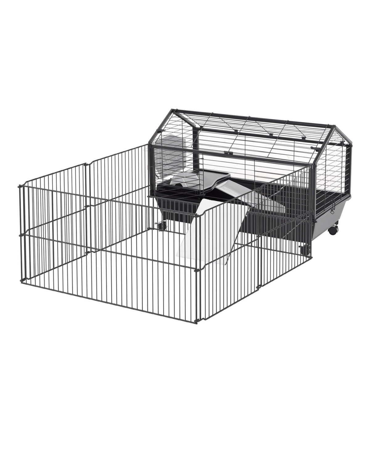 Click here for PawHut Small Animal Playpen Cage w/ Rolling Caster... prices