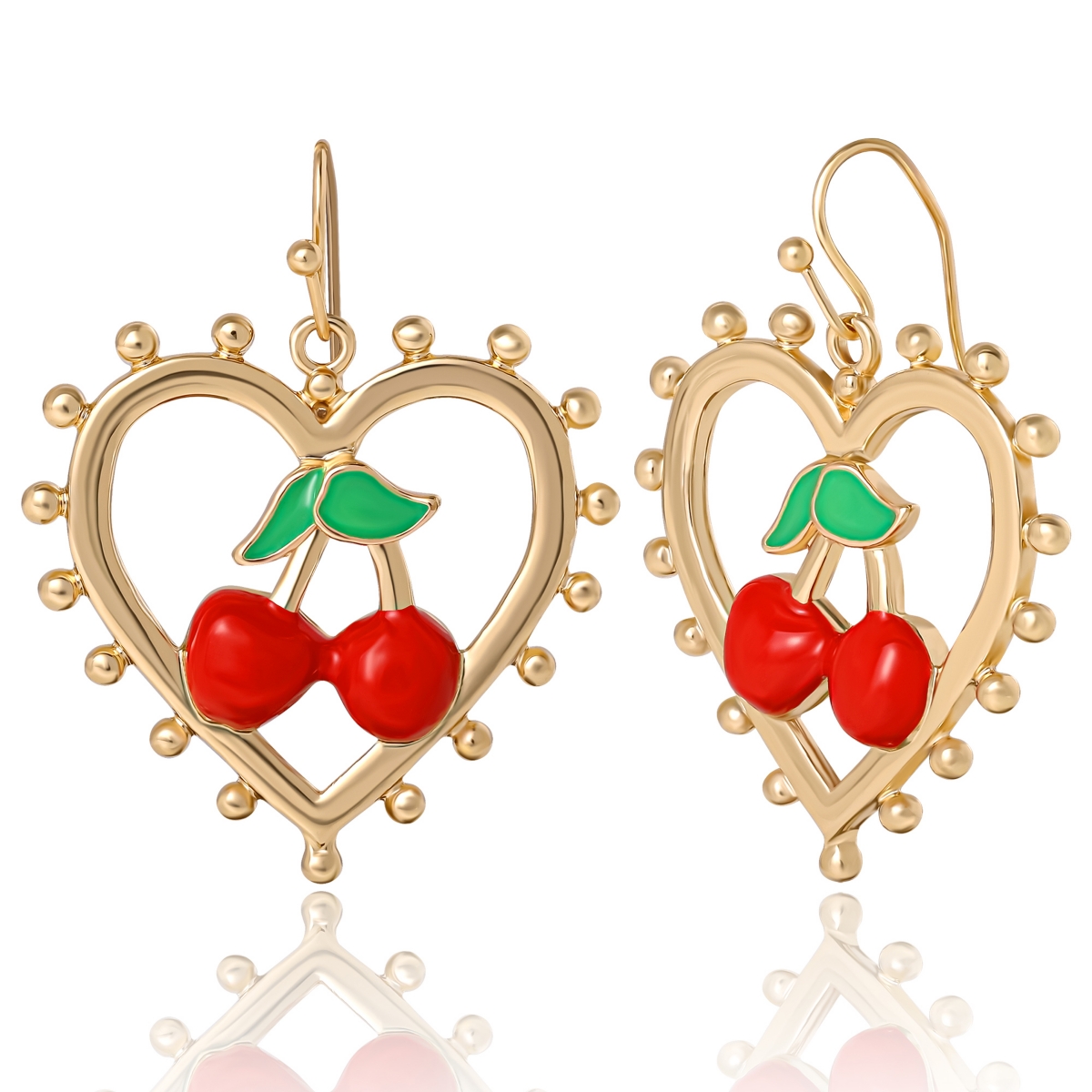 Click here for Juicy Couture Cherry Heart Drop Earrings - Gold prices