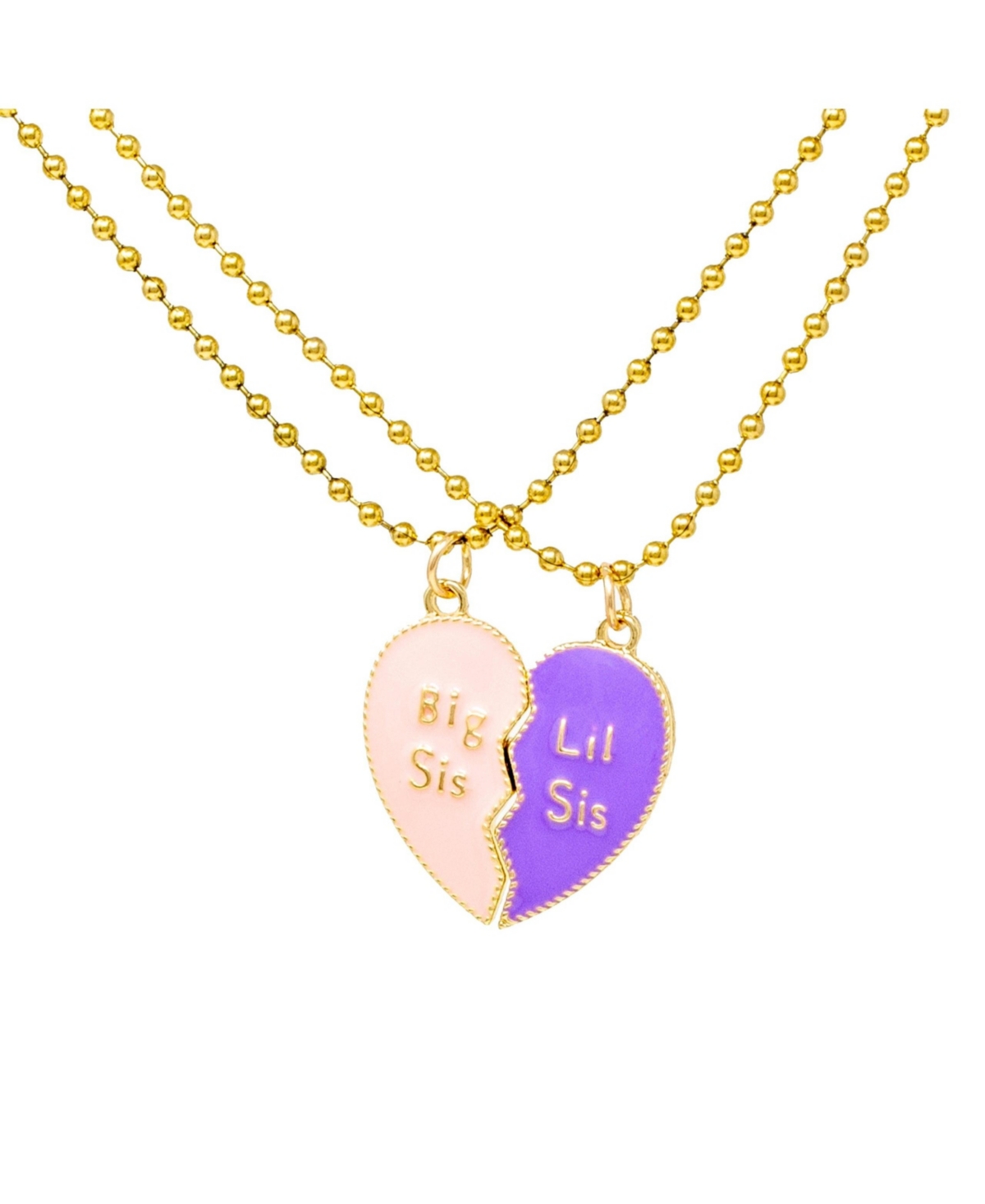 Click here for Zomi Gems Girls Sis & Lil Sis Magnetic Heart Neckl... prices