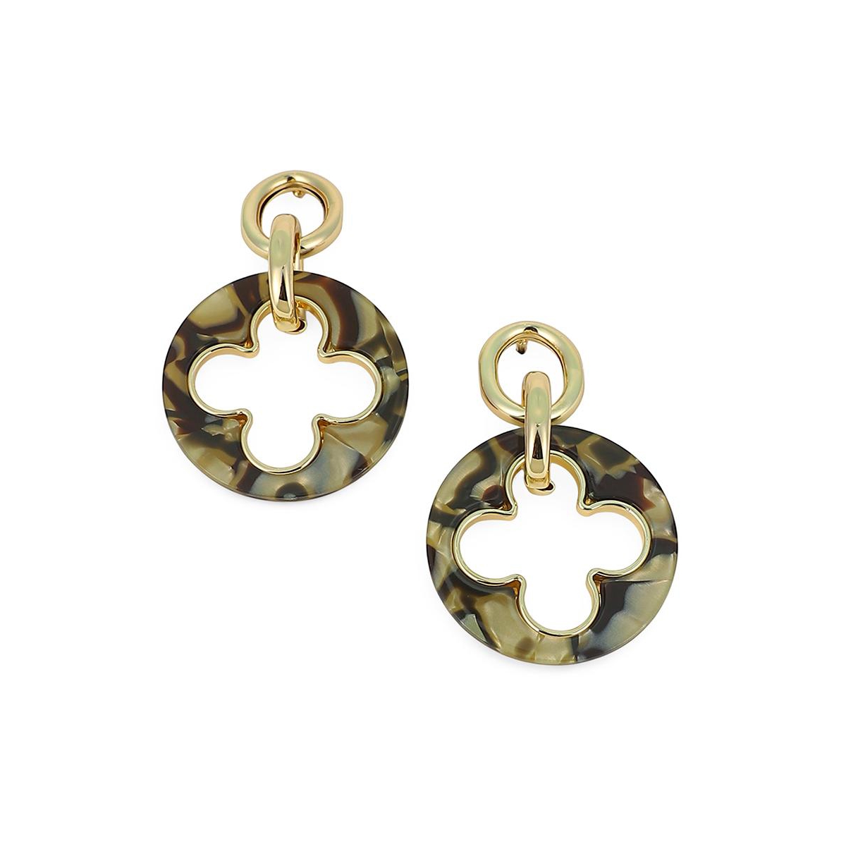 Click here for Womens The Clover-Tortoiseshell Drop Earrings - Ca... prices