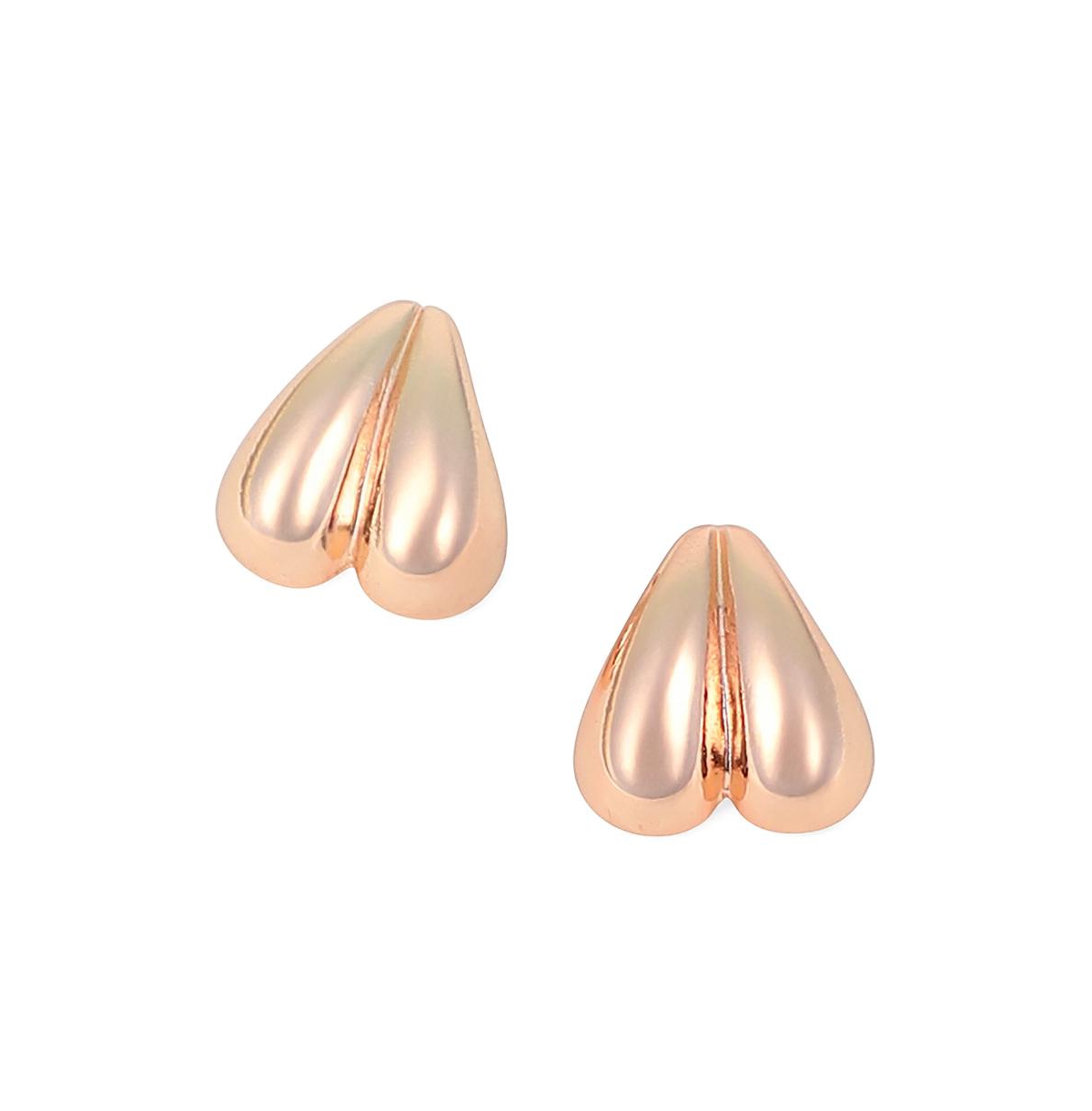 Click here for Womens The Droplet-Heart Stud Earrings - Rose Gold... prices
