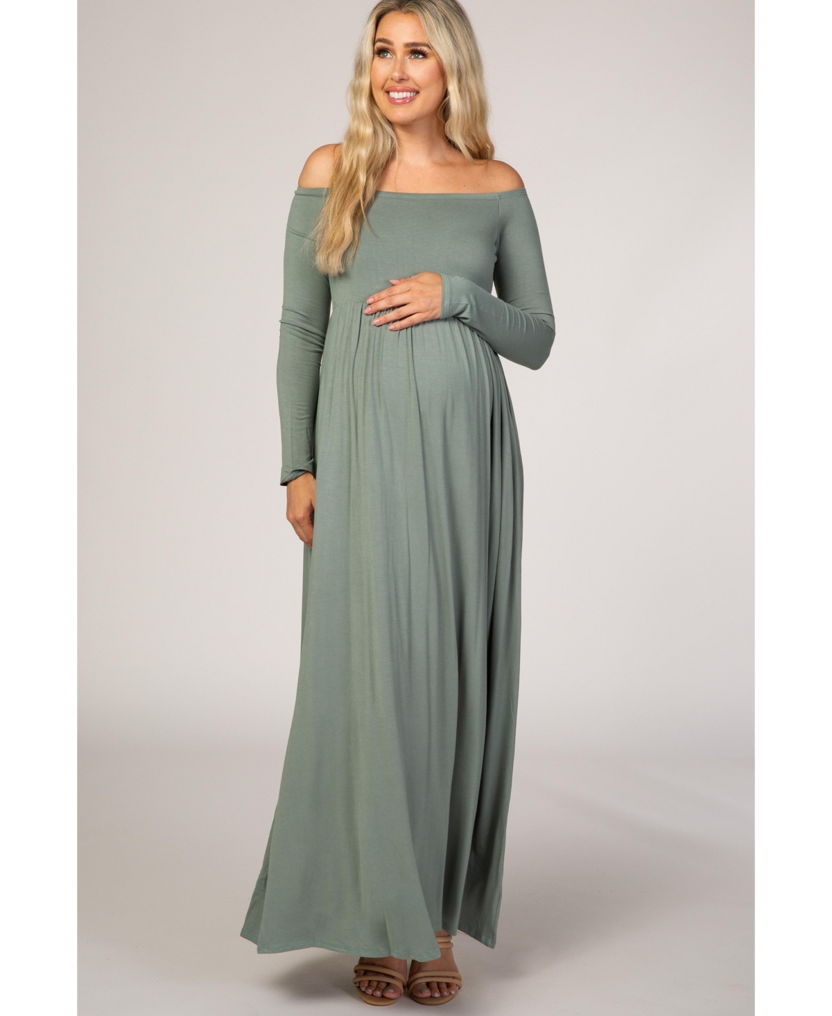 Click here for Pinkblush Maternity Sage Off Shoulder Long Sleeve... prices
