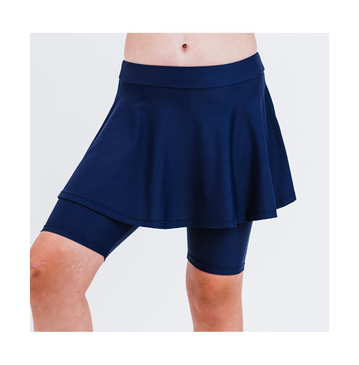 Click here for Calypsa Little Girls Midi Swim Skort - Navy prices