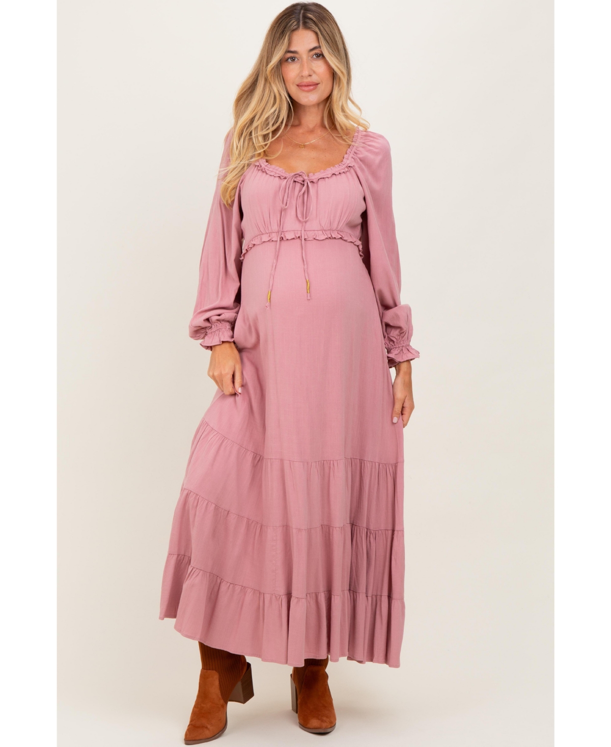 Click here for Pinkblush Maternity Motherhood Ruffled Fit-and-Fla... prices