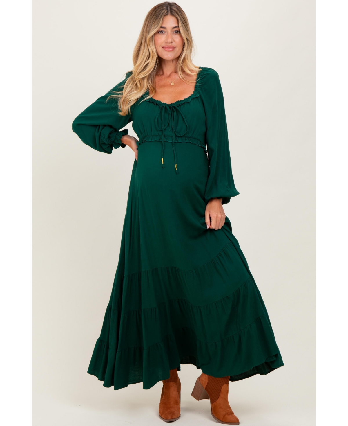 Click here for Pinkblush Maternity Motherhood Ruffled Fit-and-Fla... prices