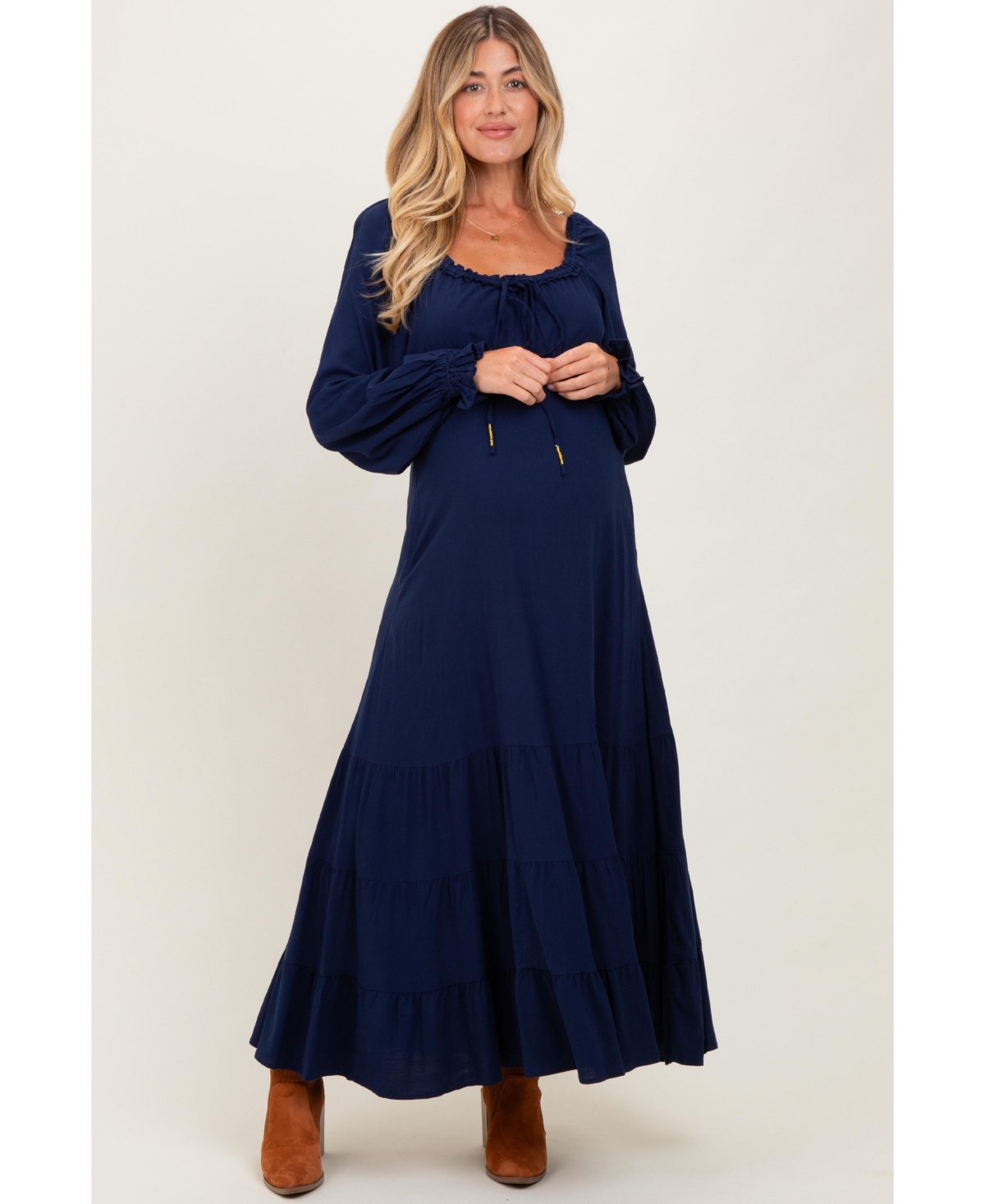 Click here for Pinkblush Maternity Motherhood Ruffled Fit-and-Fla... prices