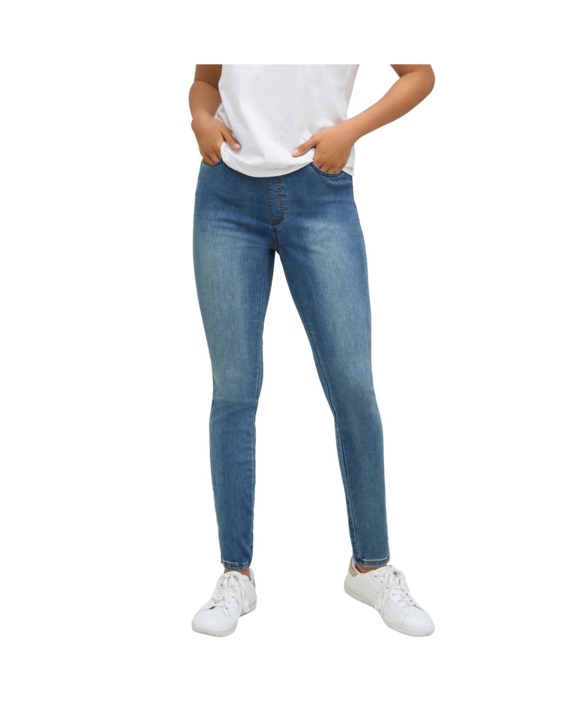 Click here for ellos Womens 4-Pocket Stretch Jeggings - Light sto... prices