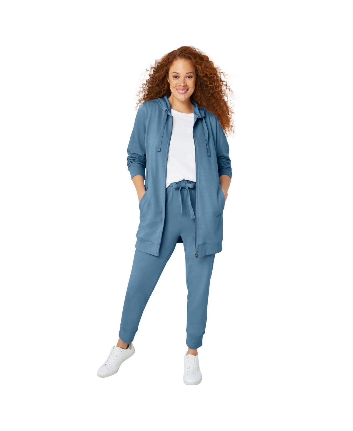 Click here for ellos Womens French Terry Jogger - Blue shadow prices
