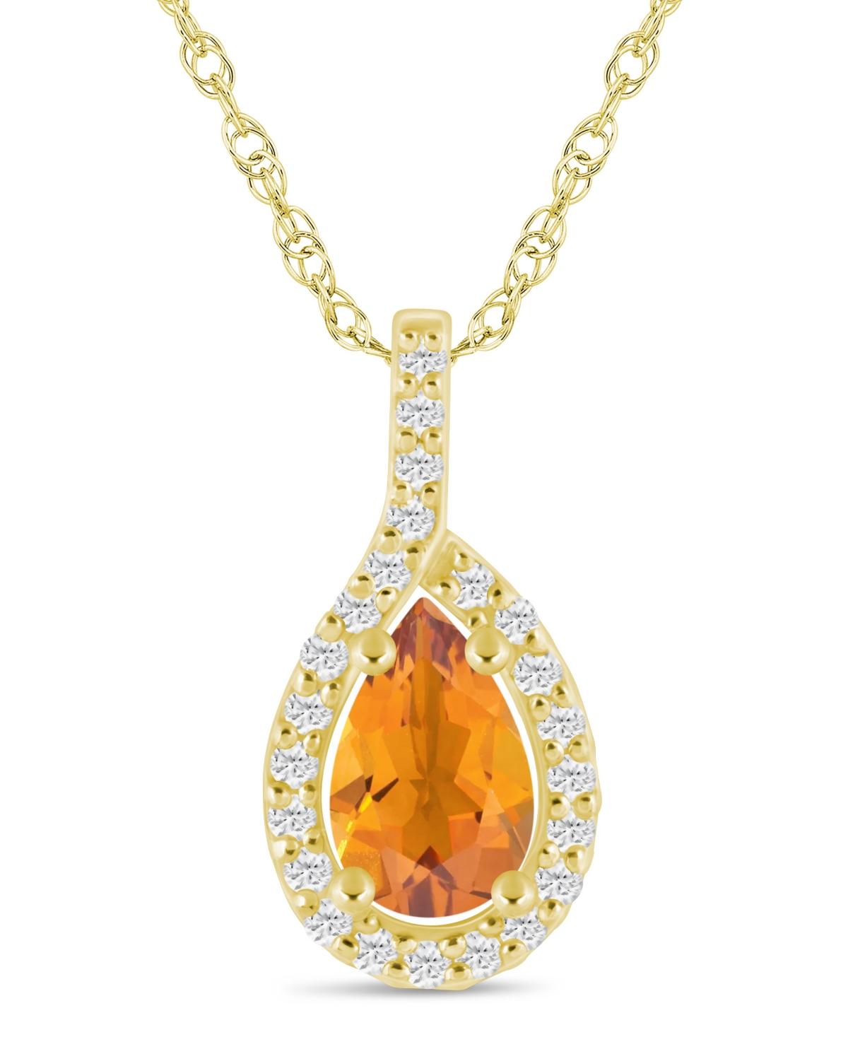 Click here for Macys Gemstone and Diamond Halo Pendant Necklace (... prices