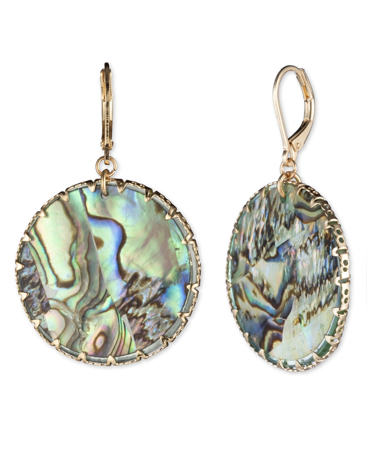 Click here for lonna & lilly Gold-Tone Disc Drop Earrings - Blue... prices
