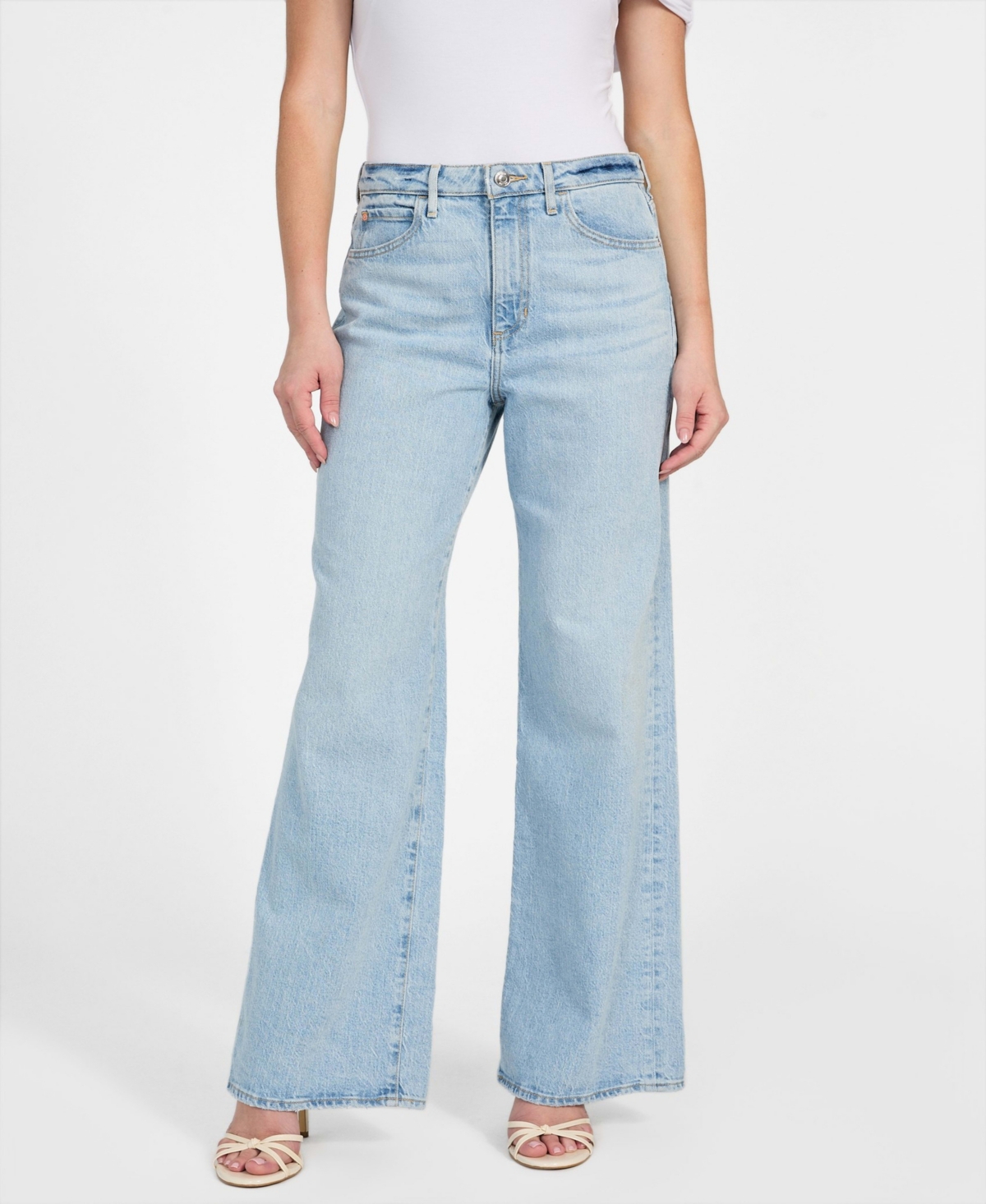 Click here for Guess Womens High-Rise Wide-Leg Jeans - FELICITY B... prices