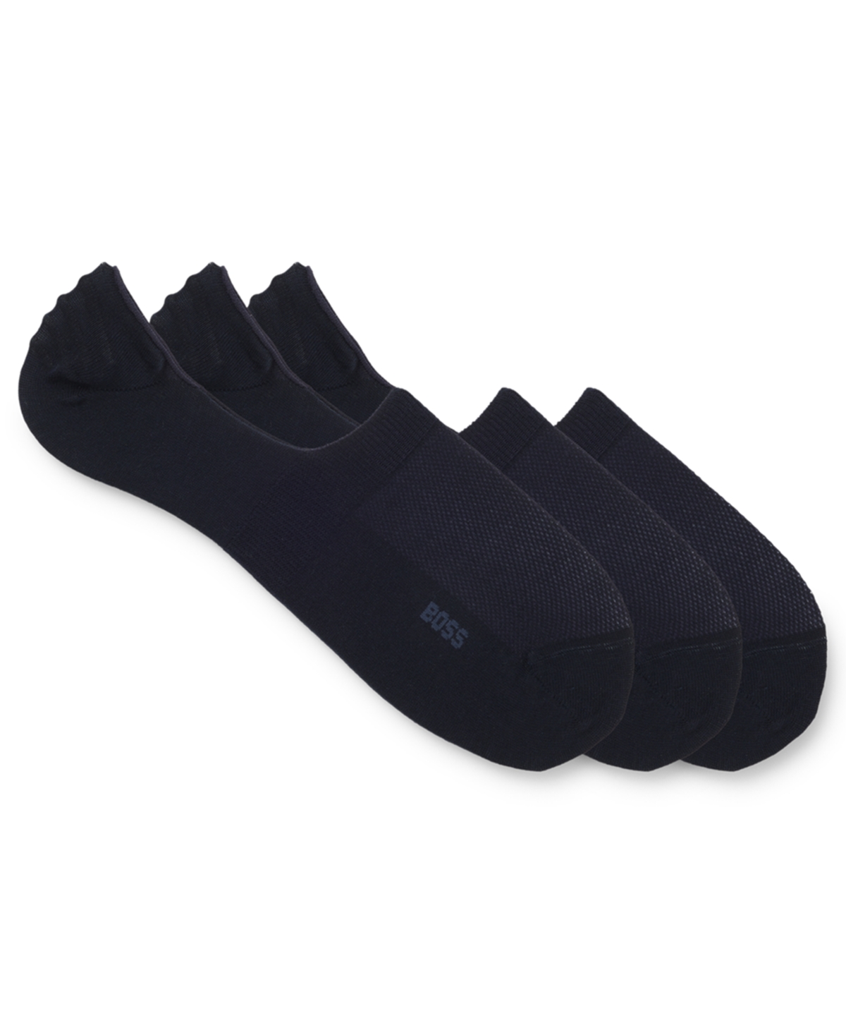 Click here for Hugo Boss Mens 3-Pack Low-Cut Soft Socks - Dark bl... prices