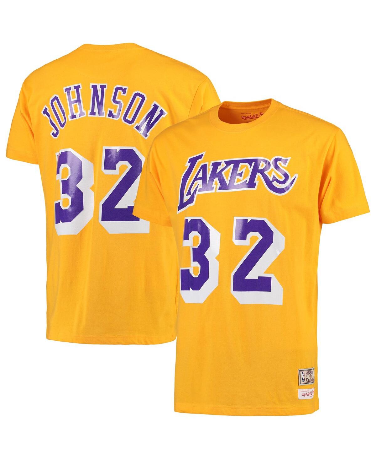 Click here for Mitchell & Ness Mens Magic Johnson Gold Los Angele... prices