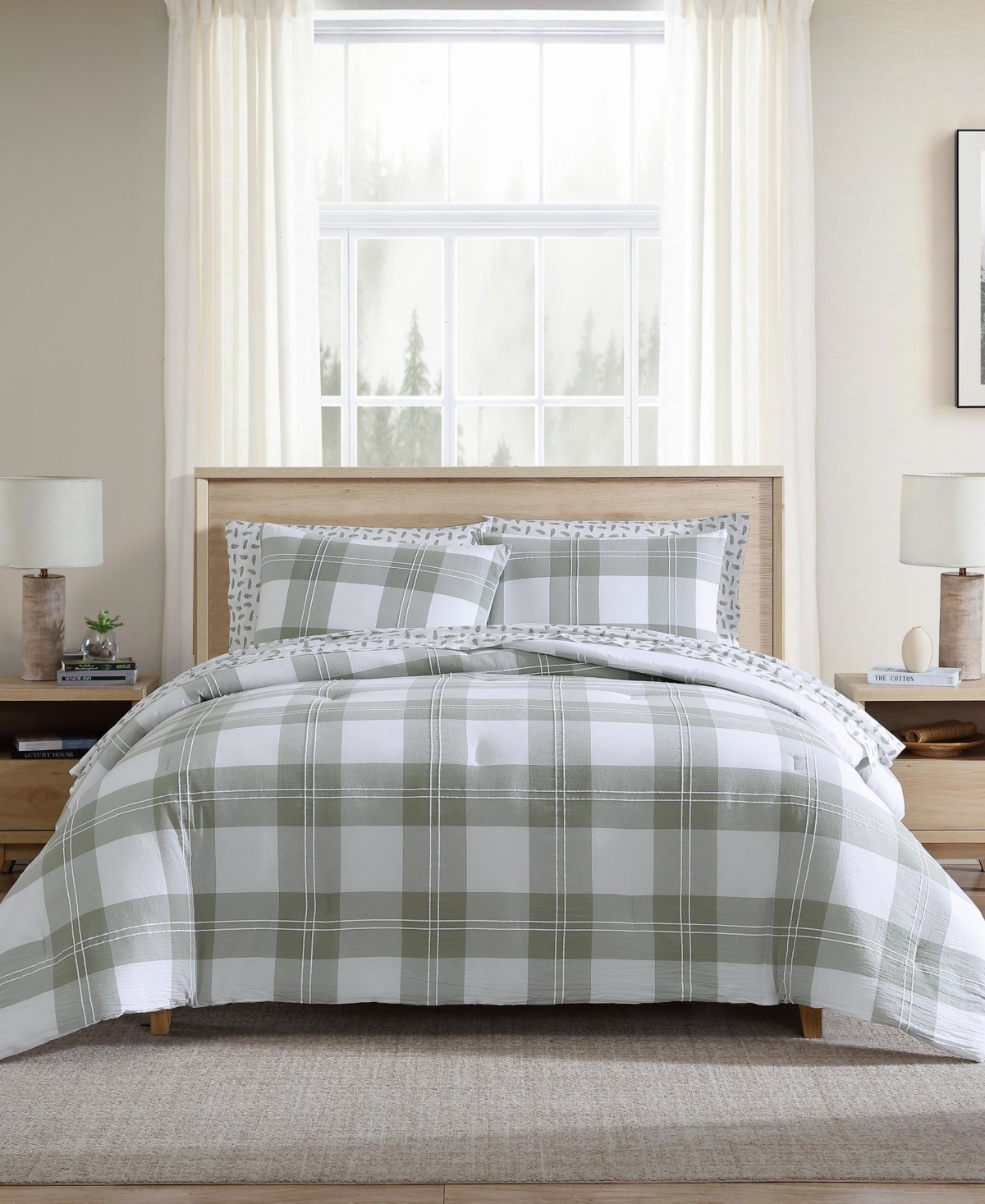 Click here for Eddie Bauer Mountain Embroidery Plaid Cotton 3-Pc.... prices