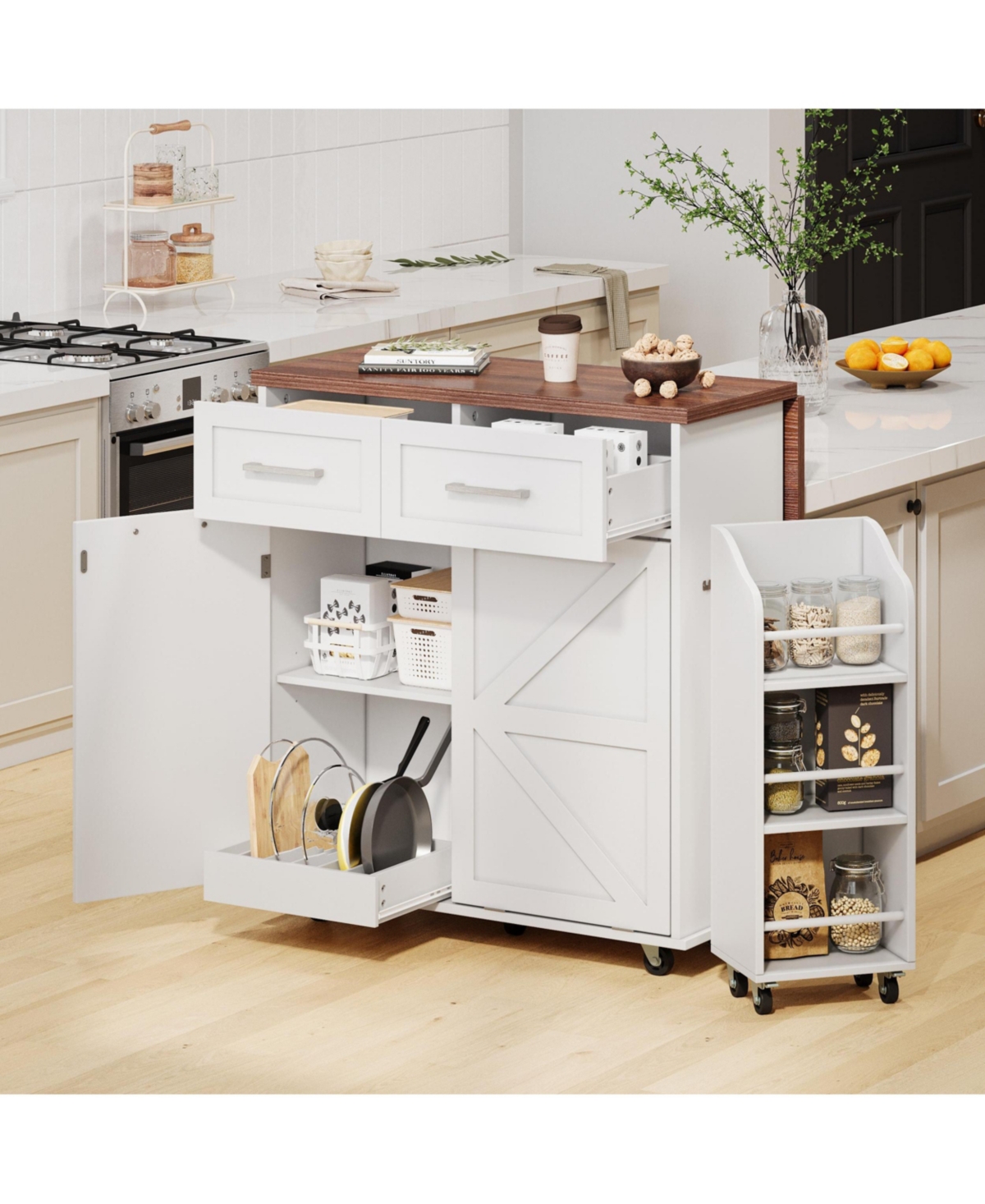 Click here for Casainc 47.2" Farmhouse Kitchen Island with D... prices