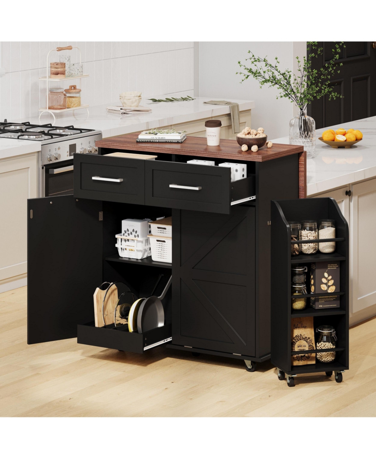 Click here for Casainc 47.2" Farmhouse Kitchen Island with D... prices