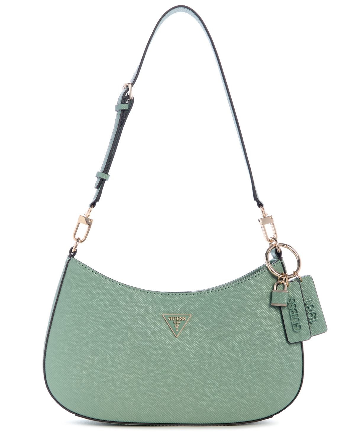 Click here for Guess Noelle Top Zip Shoulder Bag - Light Sage prices