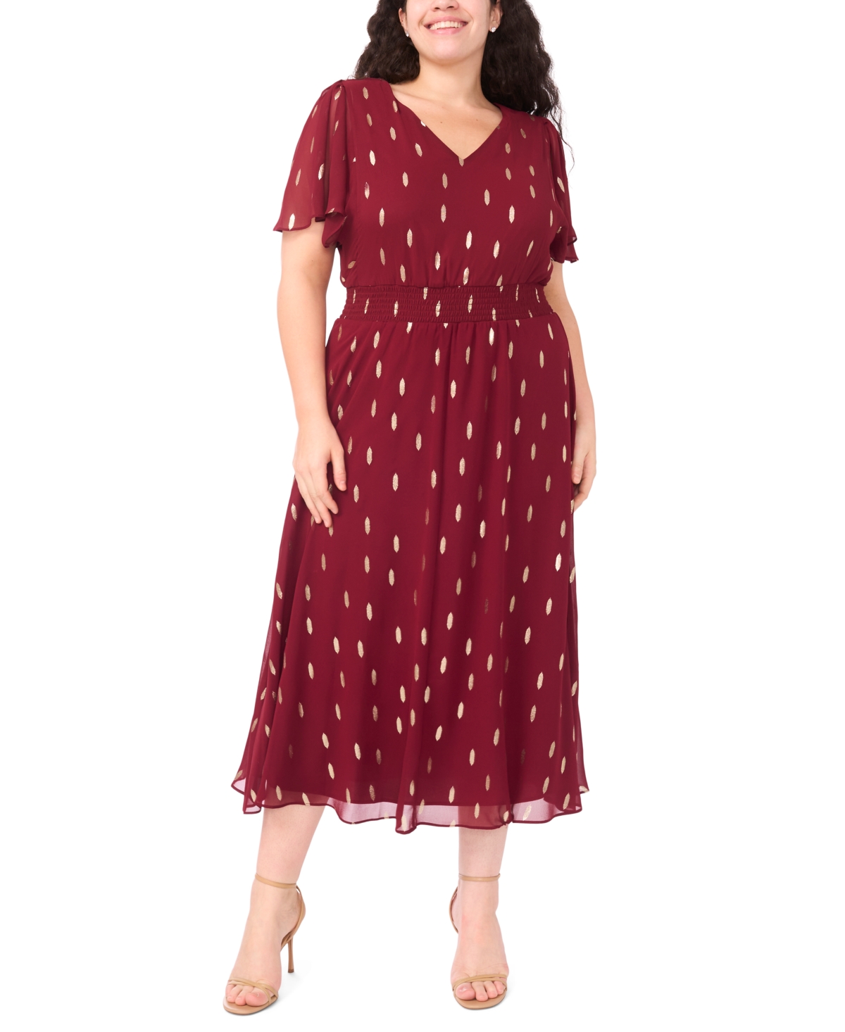 Click here for Msk Plus Size Smocked Waist Clip Maxi Dress - Zinf... prices