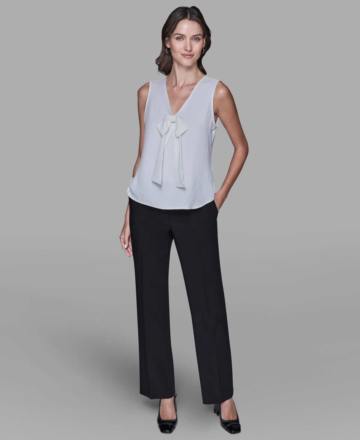 Click here for Karl Lagerfeld Paris Womens Sleeveless Bow Detail... prices