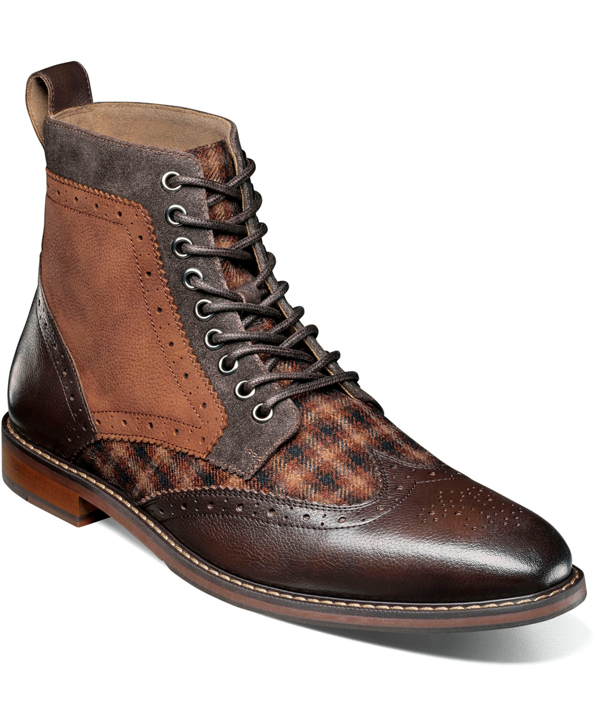 Click here for Stacy Adams Mens Finnegan Wingtip Lace-Up Boot - B... prices