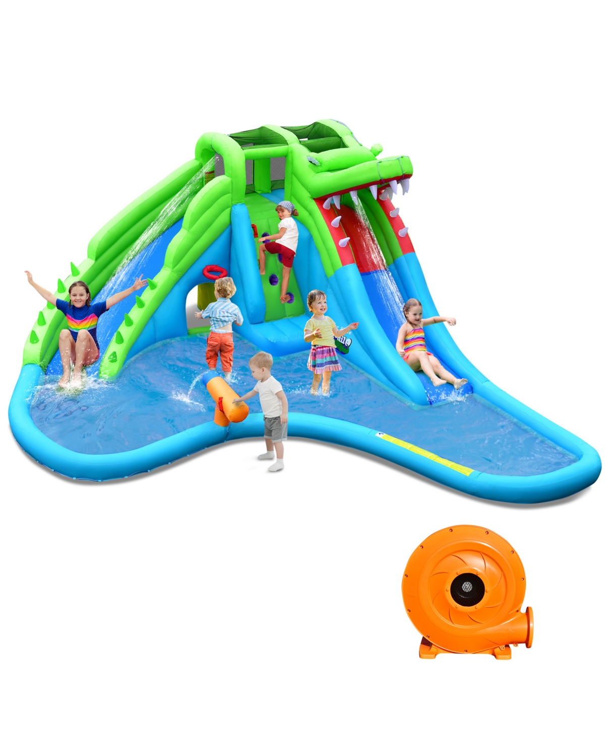 Click here for Skonyon Inflatable Crocodile Style Water Slide Upg... prices