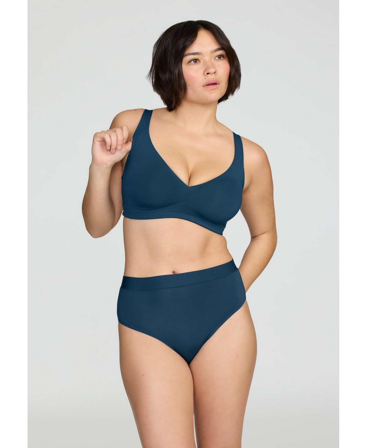 Click here for Cuup Plus Size The Wireless Plunge - Modal - Ocean prices