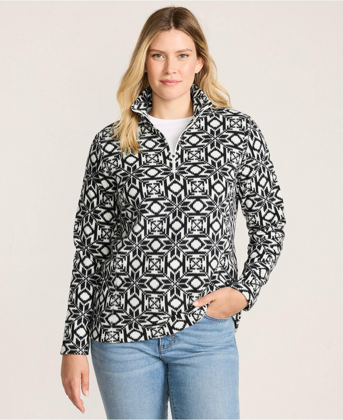 Click here for Lands End Womens Tall Anyweather Fleece Quarter Zi... prices