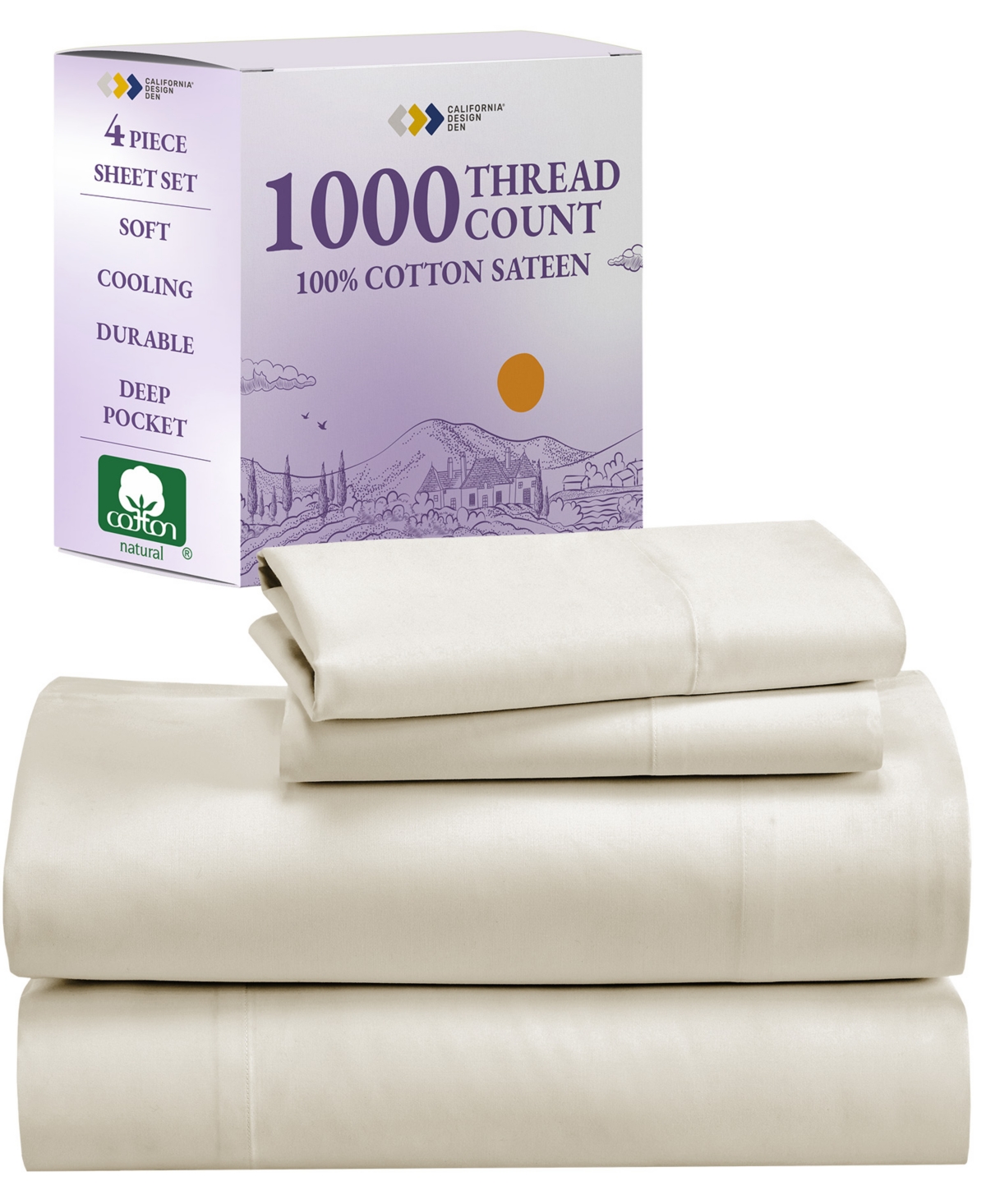 Click here for Luxury 1000 Thread Count Bed Sheets Set - 100 Cott... prices