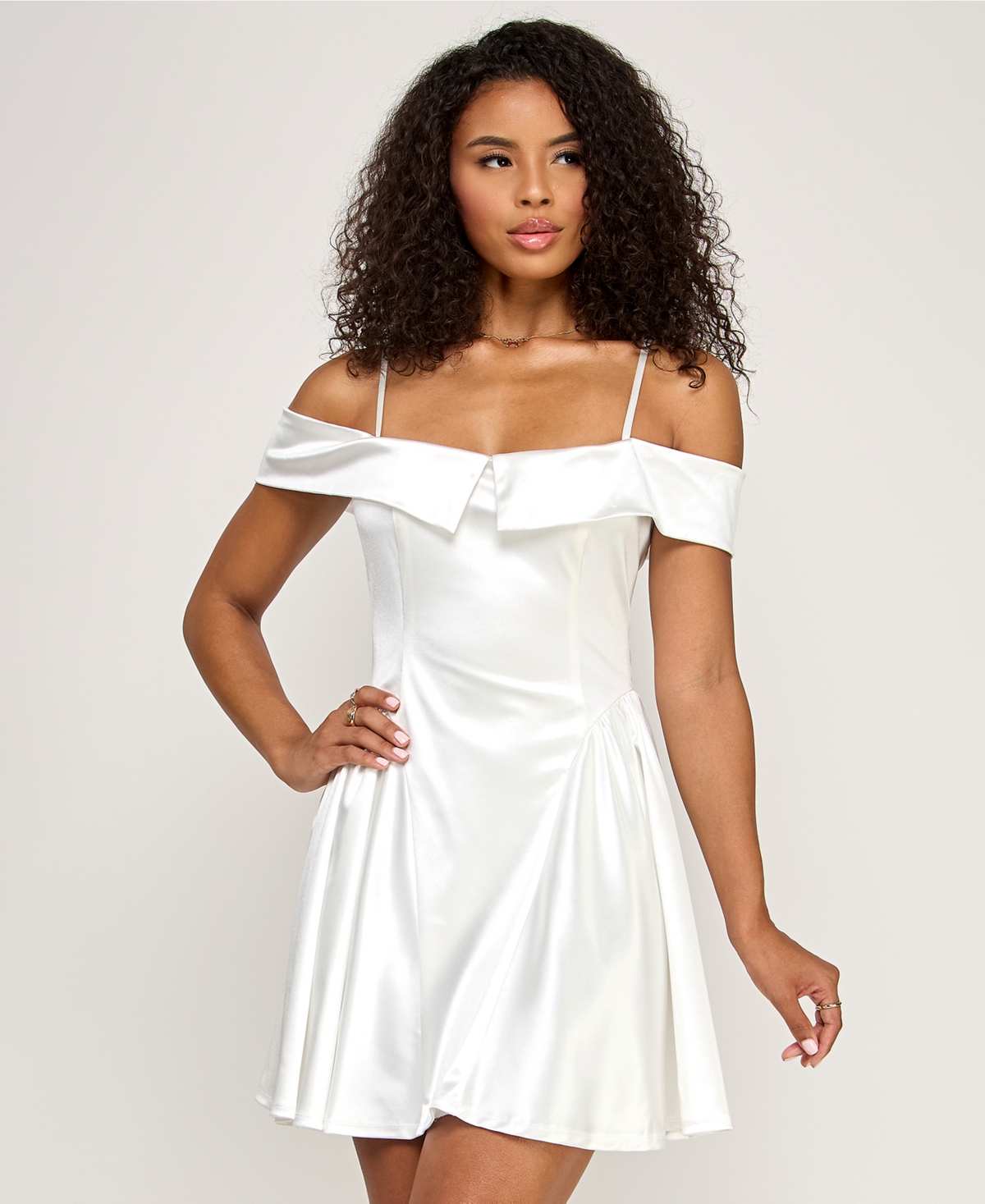 Click here for Katia Rae Juniours Square Neck Dress - Ivory prices