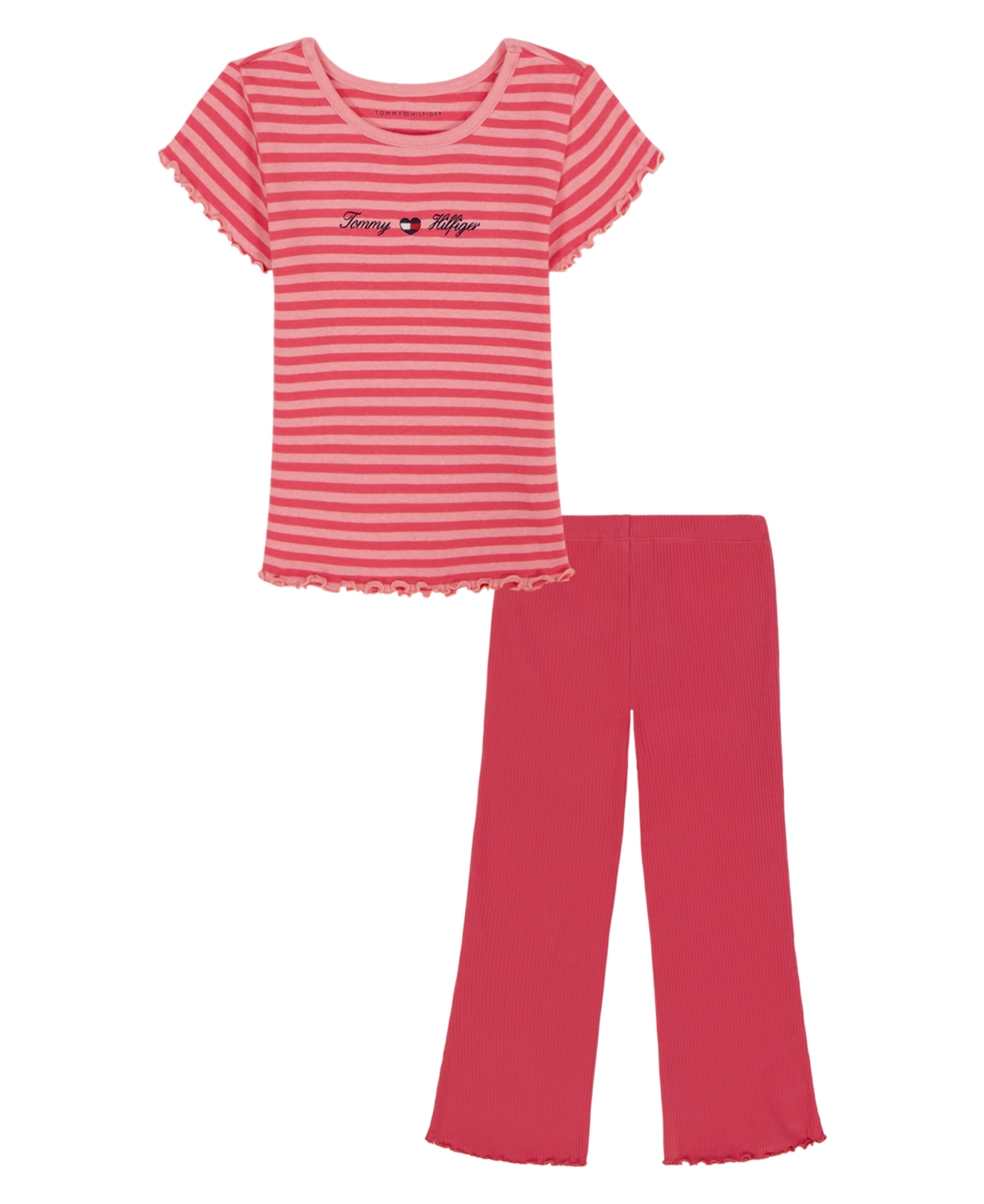 Click here for Tommy Hilfiger Girls 4â6X Striped T-Shirt and Ri... prices