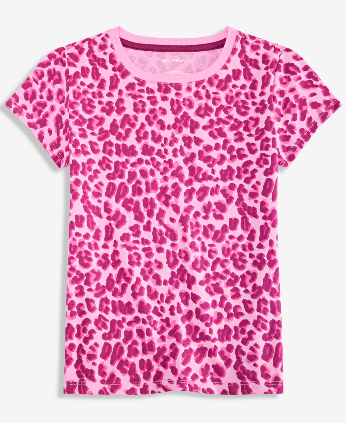 Click here for Epic Threads Girls 5-20 Short-Sleeve Leopard-Print... prices