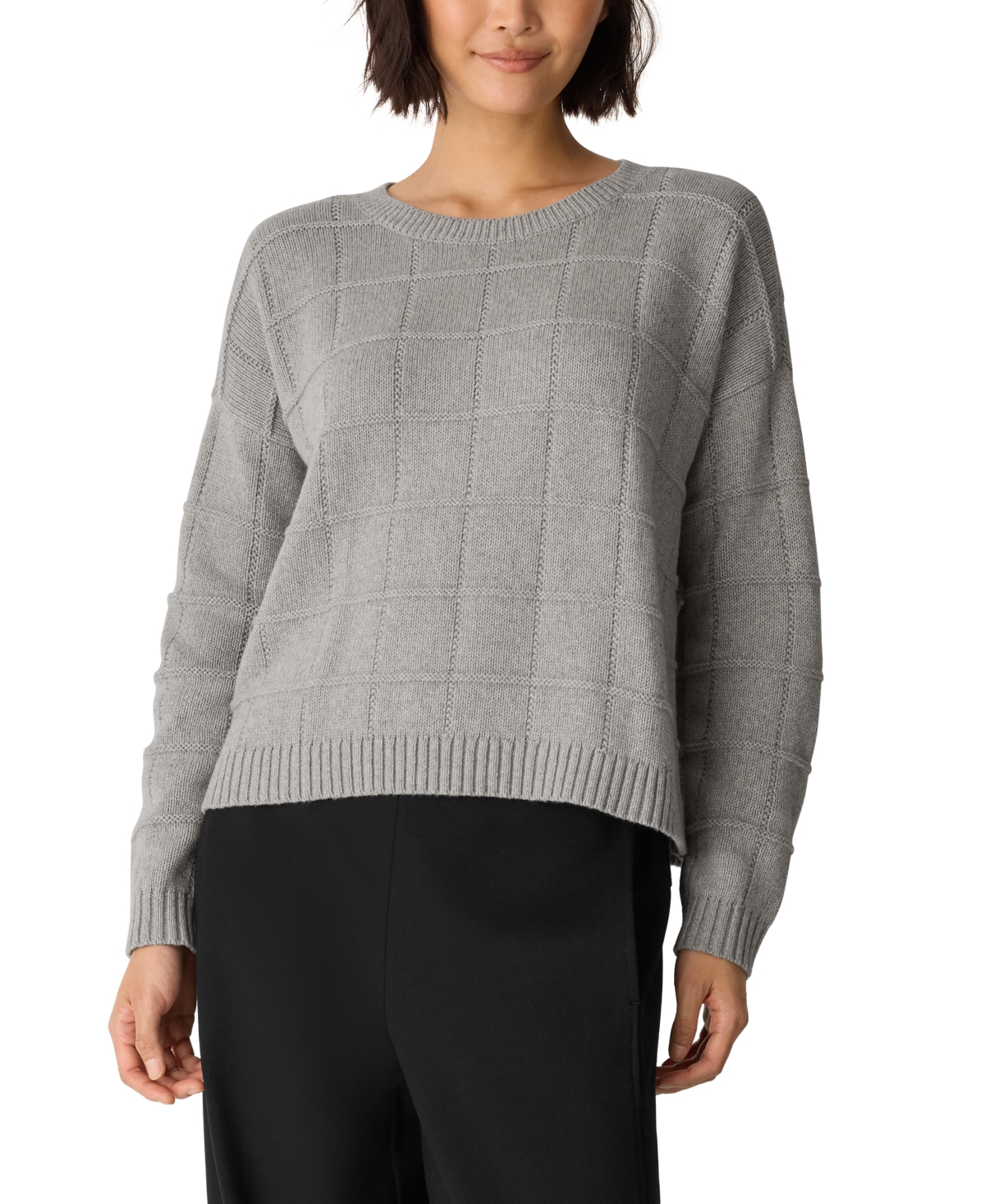 Click here for Eileen Fisher Womens Crewneck Sweater - Dark Pearl prices