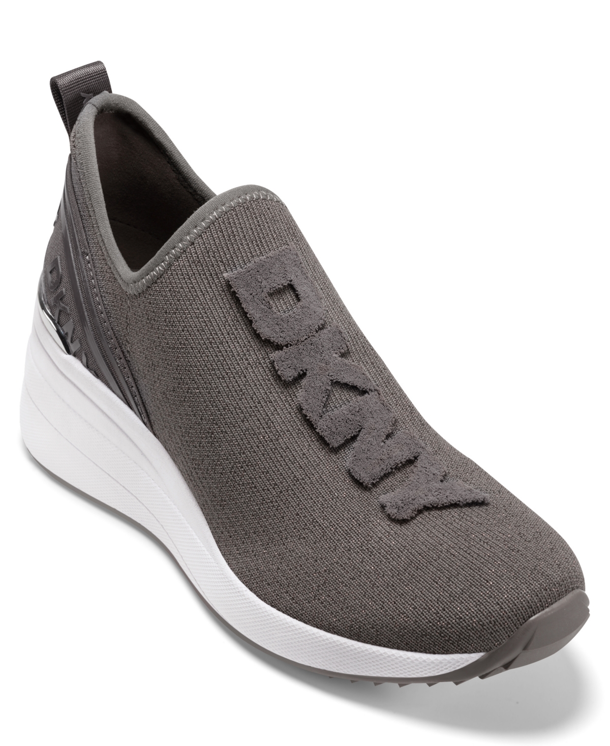 Click here for Dkny Womens Keeva Slip On Wedge Sneakers - Morel prices