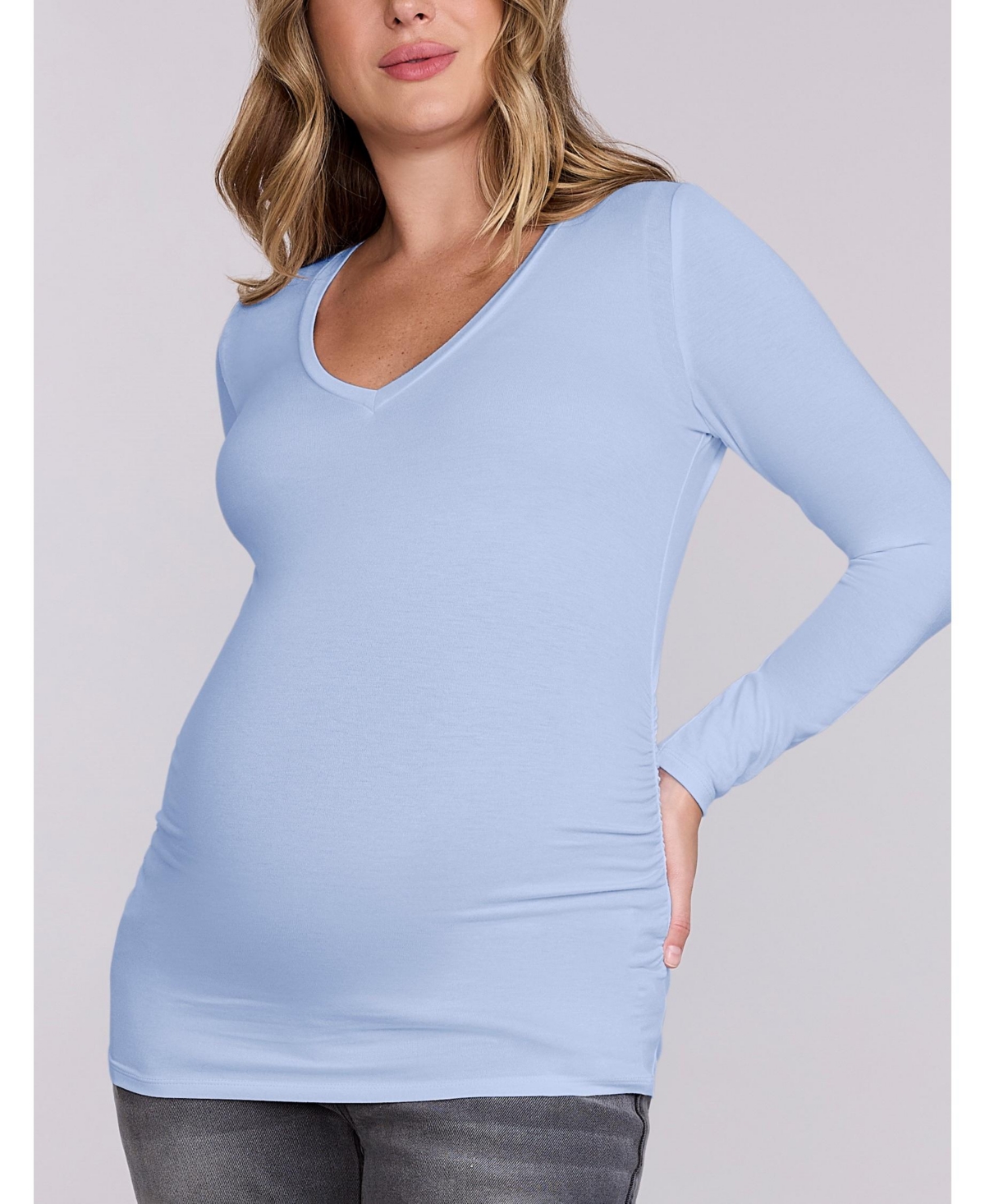 Click here for Motherhood Maternity Womens V-Neck Side-Ruched Mat... prices