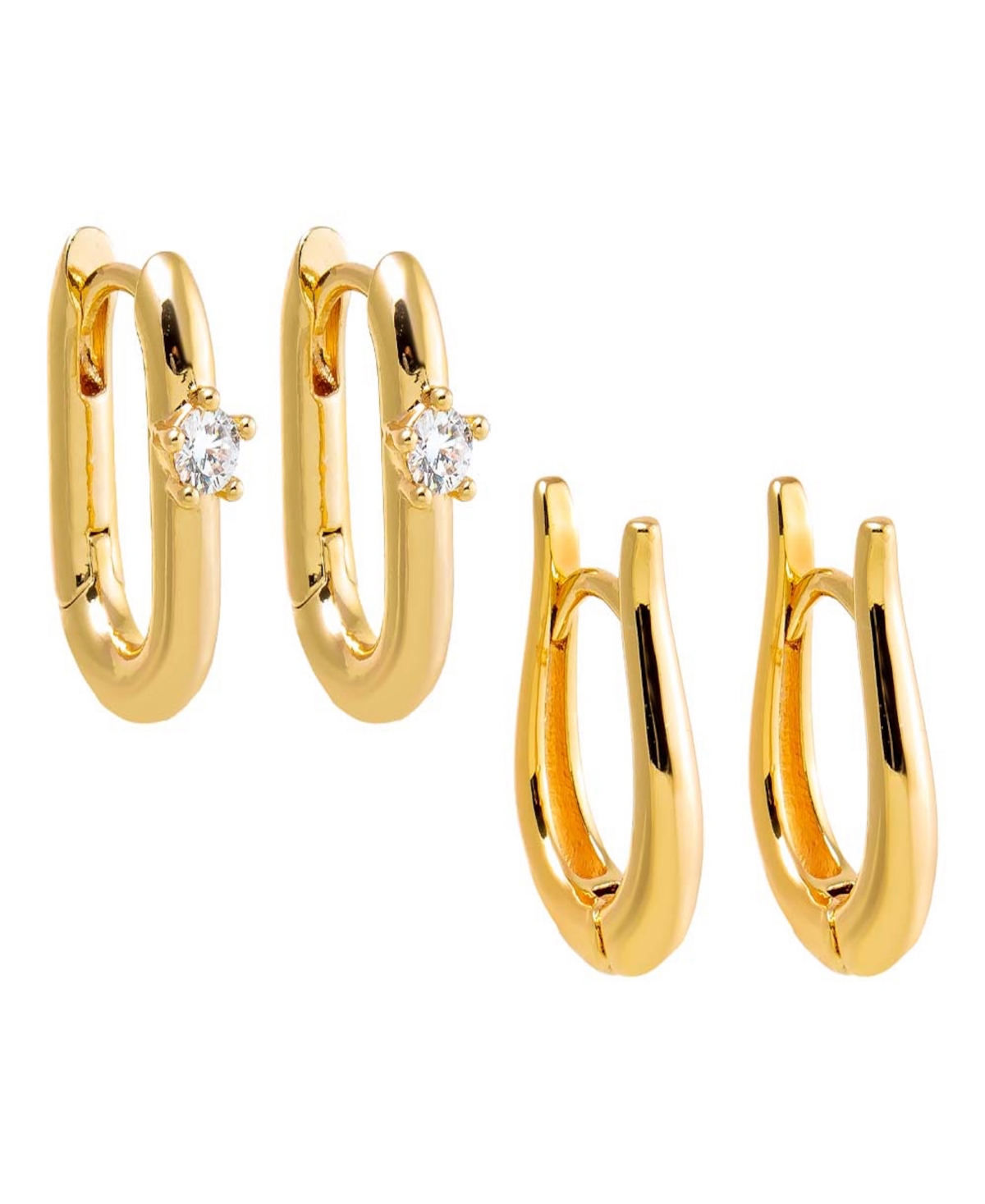 Click here for by Adina Eden The Ovals Gold Plated Huggie Earring... prices