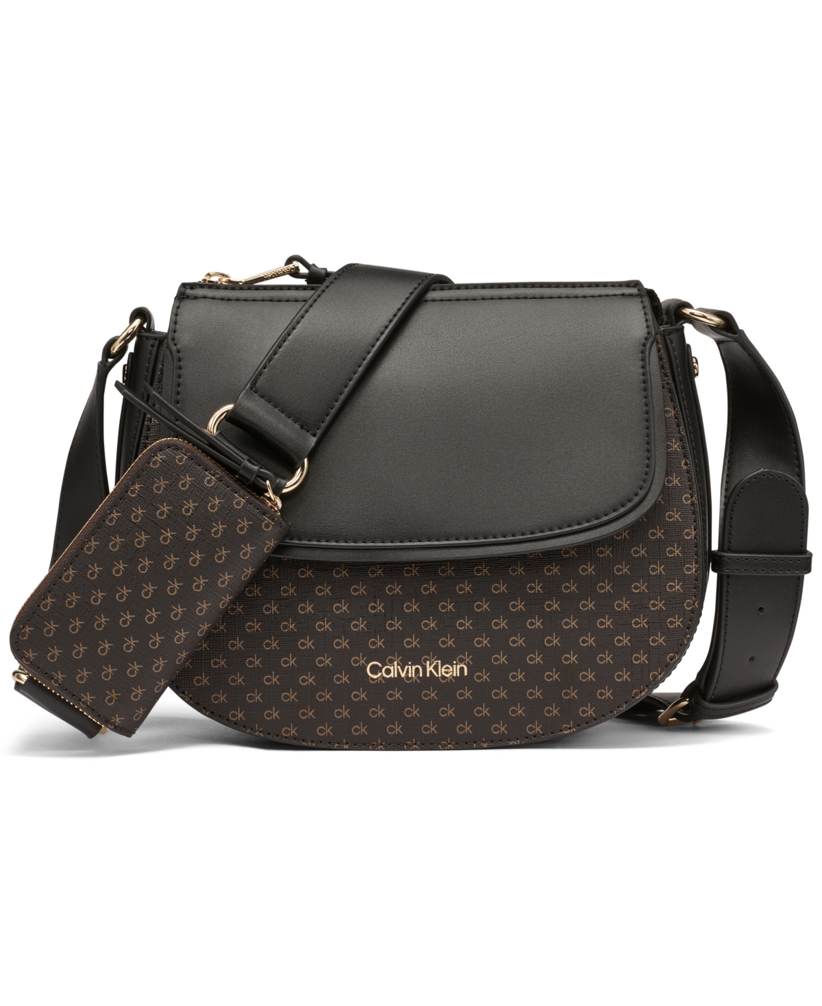 Click here for Calvin Klein Womens Bella Mini Crossbody Bag - Bro... prices