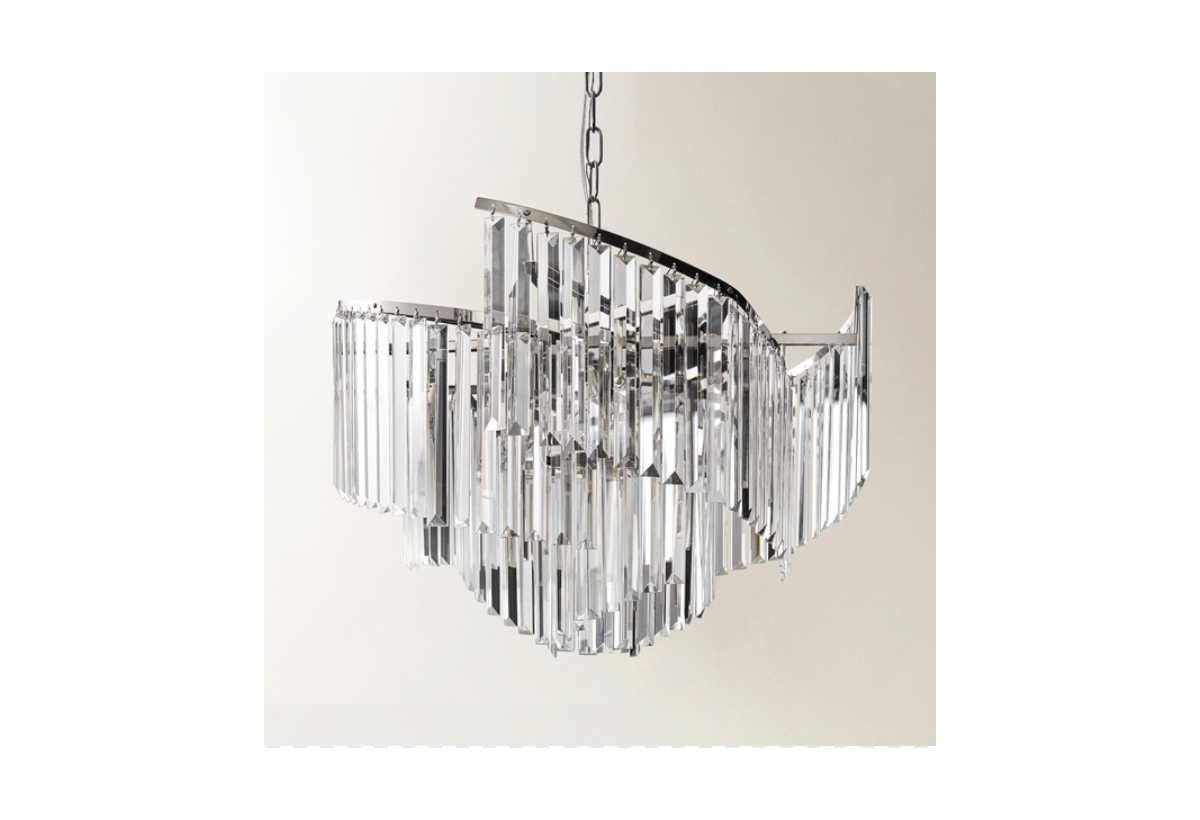 Click here for Z Gallerie Luxe Spiral Chandelier - Nickel/Clear -... prices