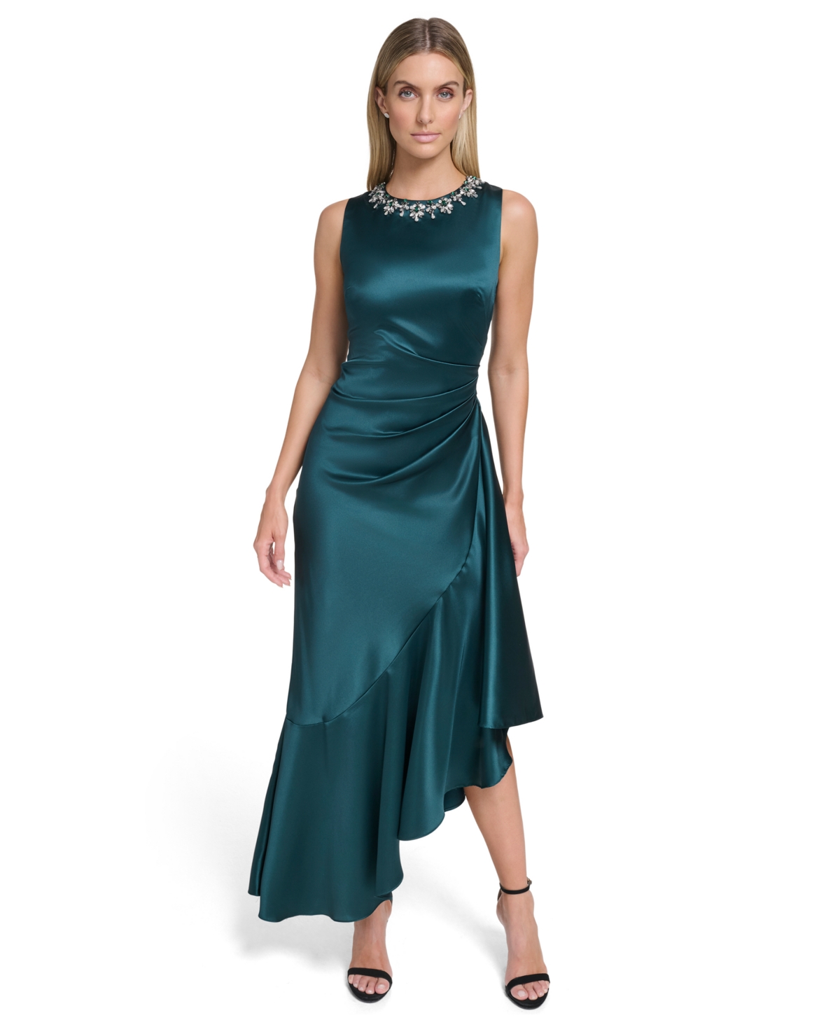 Click here for Eliza J Womens Social Crewneck Dress - Hunter prices