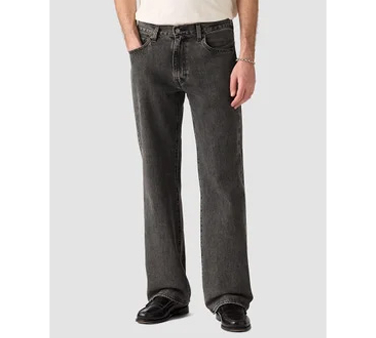 Click here for Levis Mens Regular-Fit Flare Jeans - Washed black prices