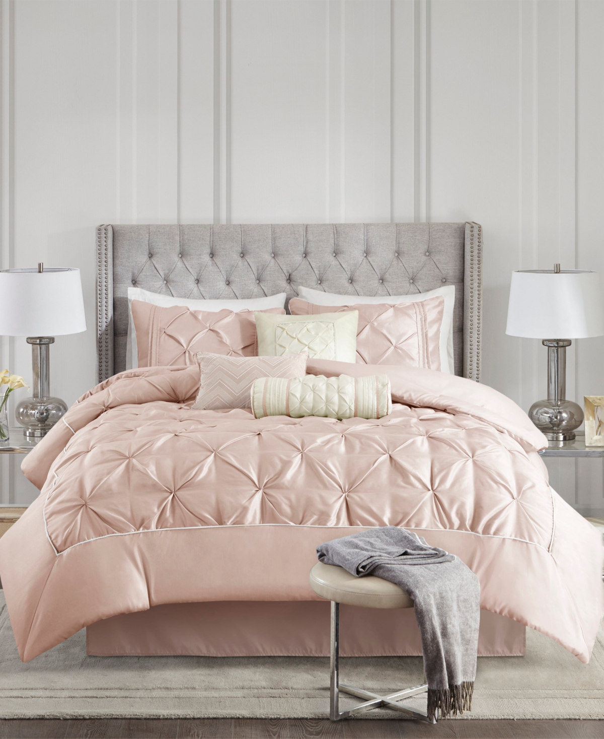 Click here for Madison Park Wilma 7-Pc. Comforter Set  Queen - Bl... prices