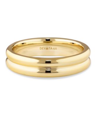 Click here for Devata Lined Band Ring In Gold Plated Sterling Sil... prices