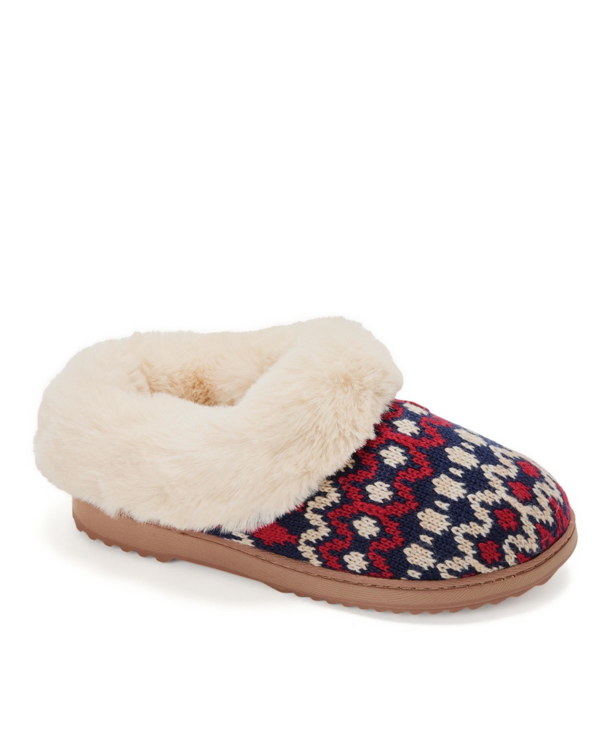 Click here for Dearfoams Womens Hannah Festive Knit Clog House Sh... prices