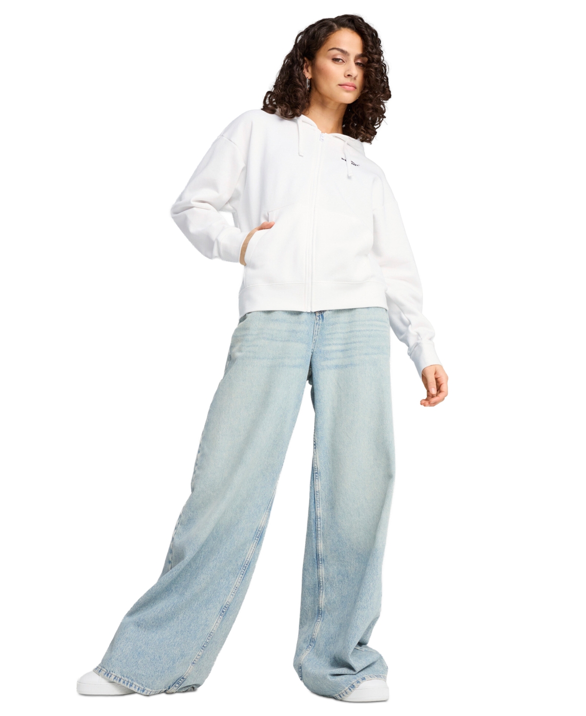 Click here for Puma Womens Essential Logo Comfort Fit Full-Zip Ho... prices