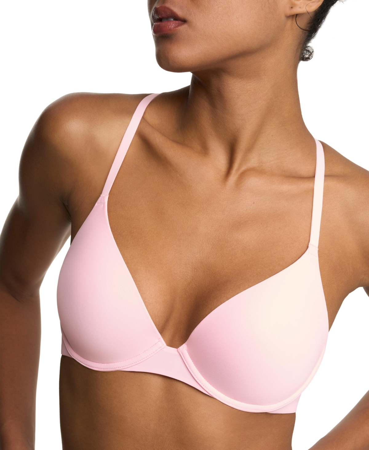 Natori Minimal Plunge Push Up T-Shirt Bra - Perfect Pink